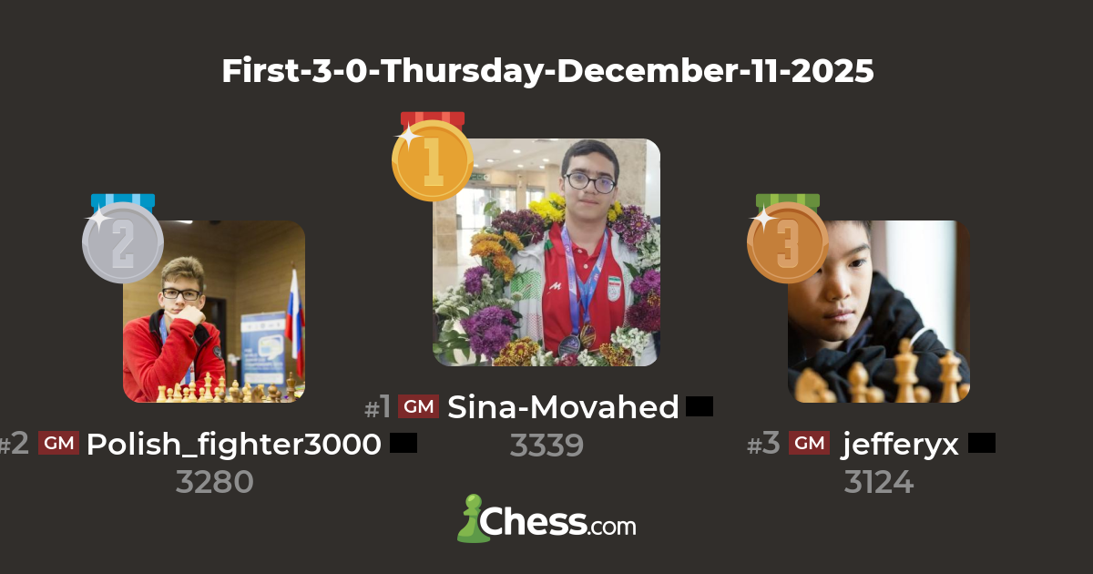 First-3-0-Thursday-December-11-2025 - Live Chess Tournament - Chess.com