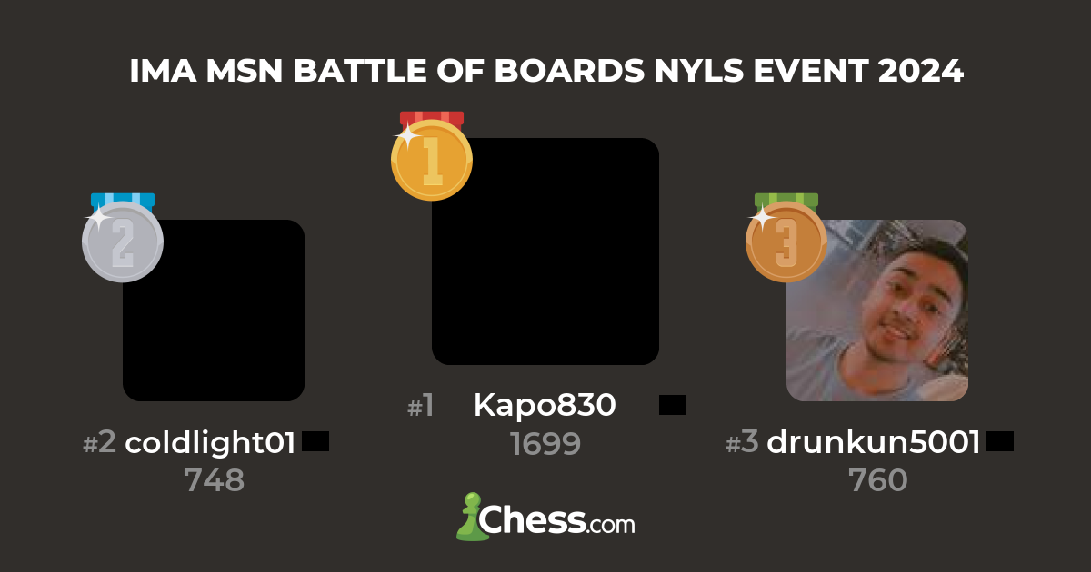 IMA MSN BATTLE OF BOARDS NYLS EVENT 2024 - Live Chess Tournament ...