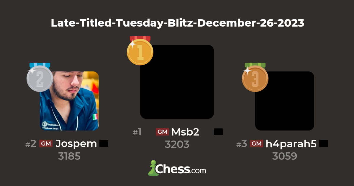 Late-Titled-Tuesday-Blitz-December-26-2023 - Live Chess Tournament ...