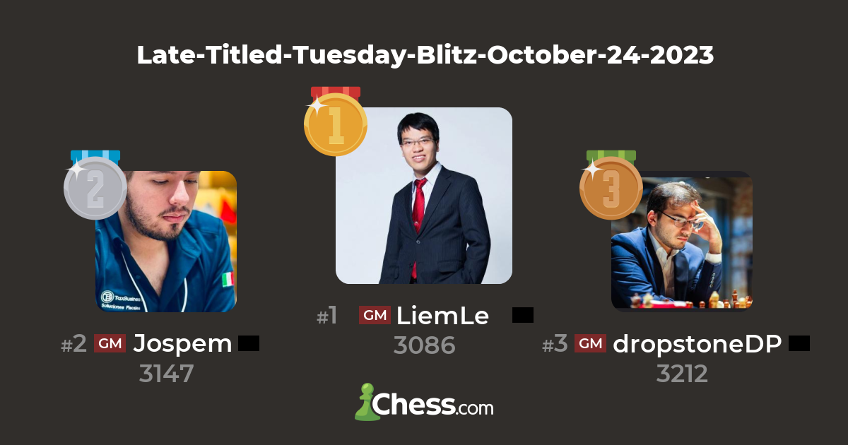 Late-Titled-Tuesday-Blitz-October-24-2023 - Live Chess Tournament ...
