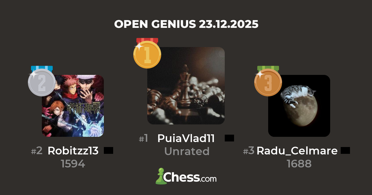 OPEN GENIUS 23.12.2025 - Live Chess Tournament - Chess.com