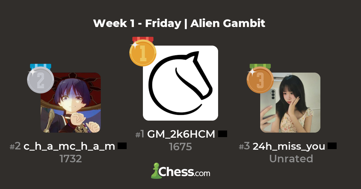Week 1 - Friday | Alien Gambit - Live Chess Tournament - Chess.com
