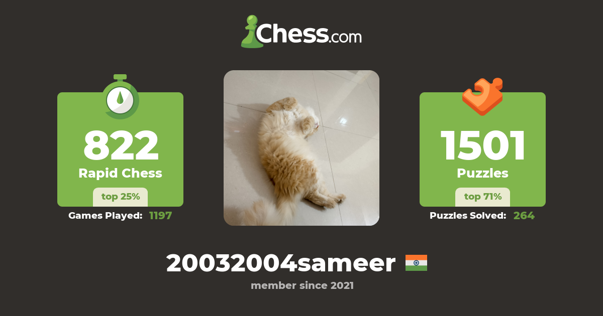 Sameer Syed (20032004sameer) - Chess Profile - Chess.com