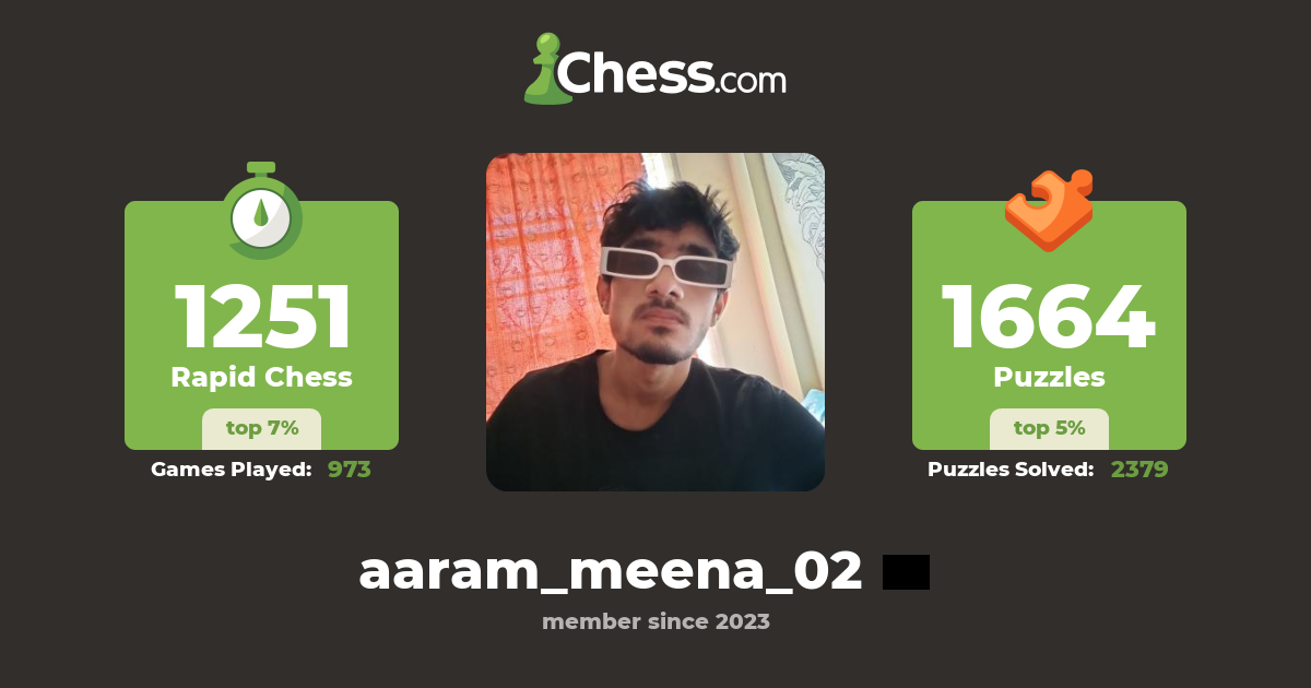 Aaram Meena (aaram_meena_02) - Chess Profile - Chess.com