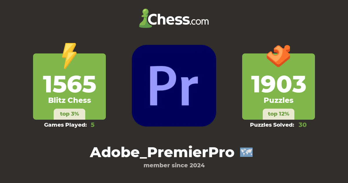 Premier Pro (Adobe_PremierPro) - Chess Profile - Chess.com