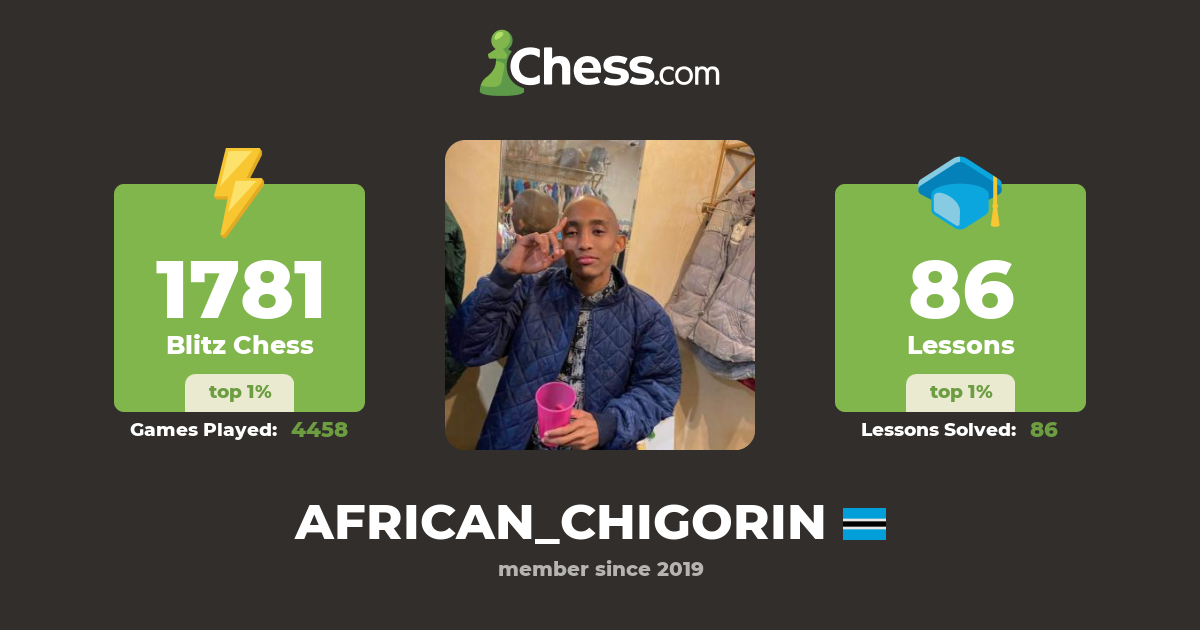 Gaorutwe Mogotsakgotla (AFRICAN_CHIGORIN) - Chess Profile - Chess.com