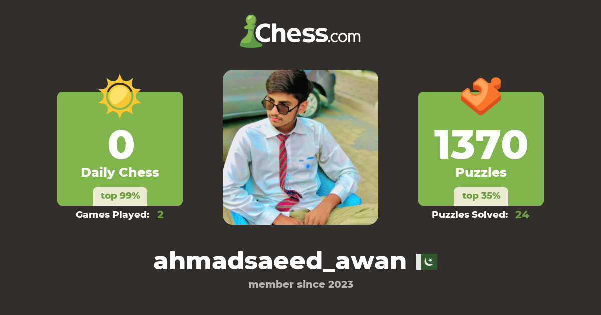 Ahmad Saeed (ahmadsaeed_awan) - Chess Profile - Chess.com