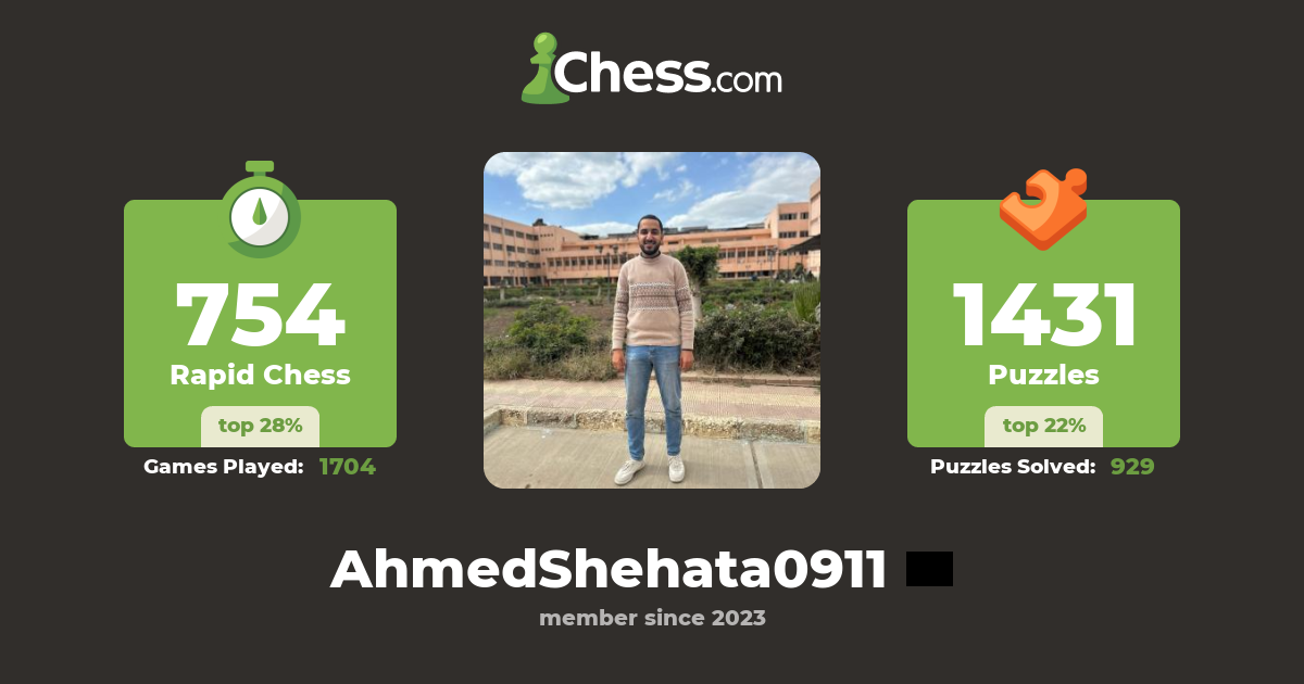 AHMED M SHEHATA (AhmedShehata0911) - Chess Profile - Chess.com