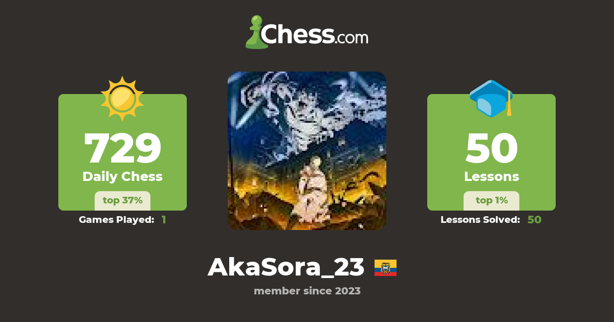 Erick Joel Lainez Rodríguez (AkaSora_23) - Chess Profile - Chess.com