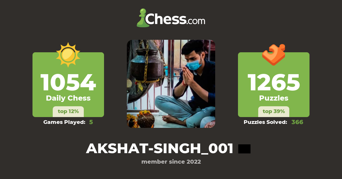 AKSHAT SINGH (AKSHAT-SINGH_001) - Chess Profile - Chess.com