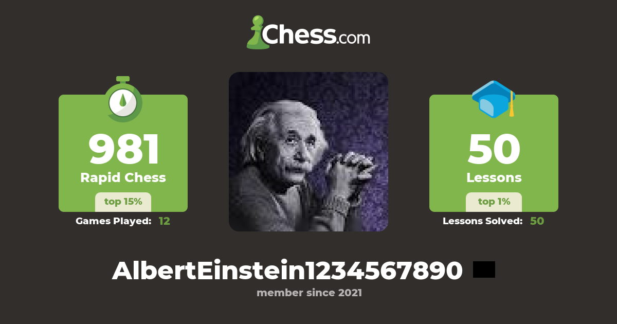 Albert Einstein (AlbertEinstein1234567890) - Chess Profile - Chess.com