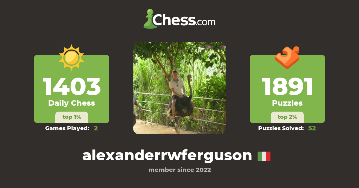 Alex Ferguson (alexanderrwferguson) - Chess Profile - Chess.com