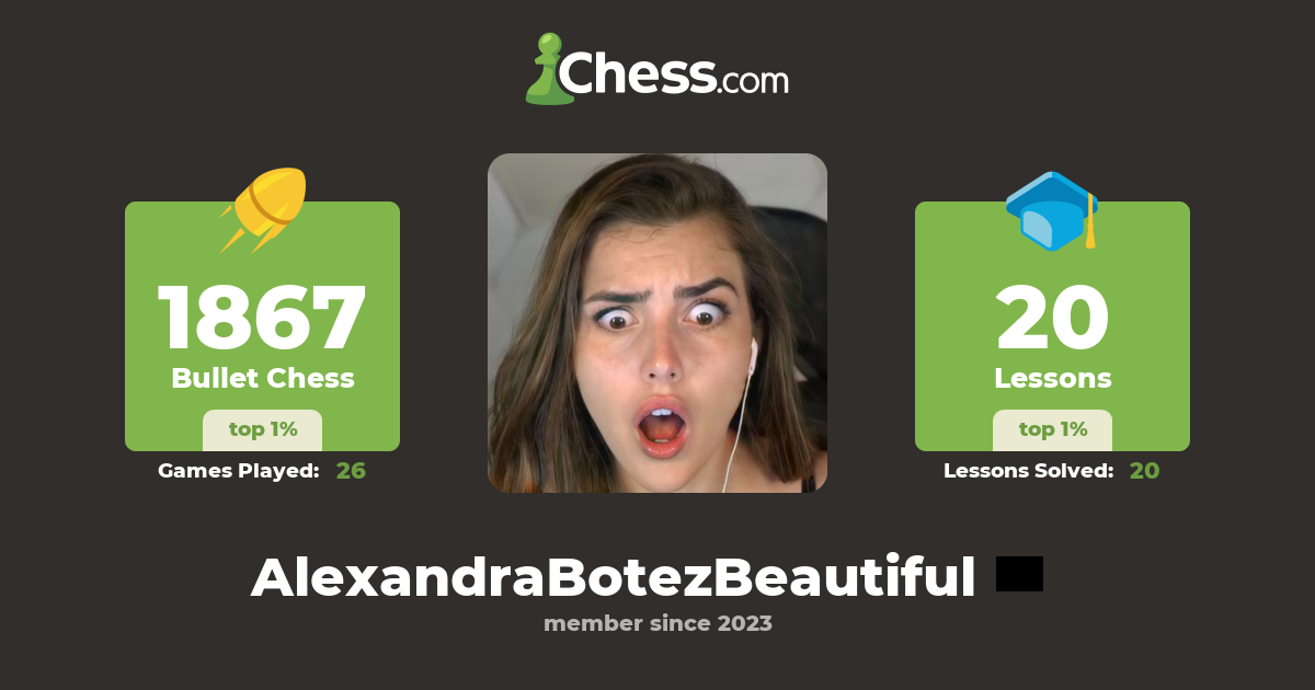 Alexandra Botez (AlexandraBotezBeautiful) - Chess Profile - Chess.com