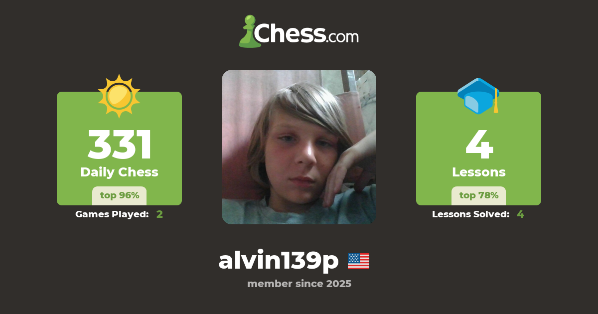 ALVIN ALEXANDER-COOKSEY (alvin139p) - Chess Profile - Chess.com