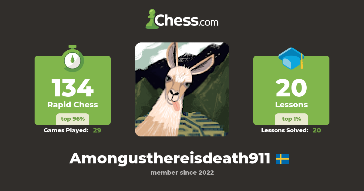 Sebastian Hawkins (Amongusthereisdeath911) - Chess Profile - Chess.com