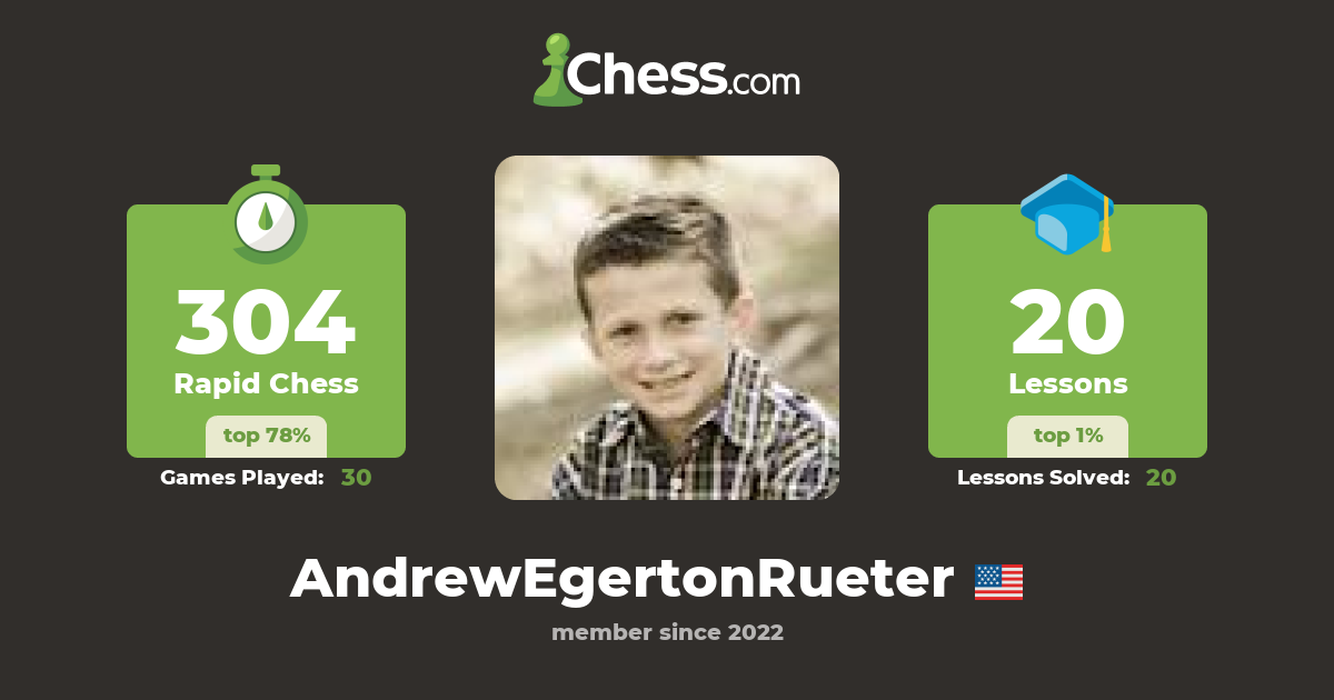 David Egerton Rueter (AndrewEgertonRueter) - Chess Profile - Chess.com