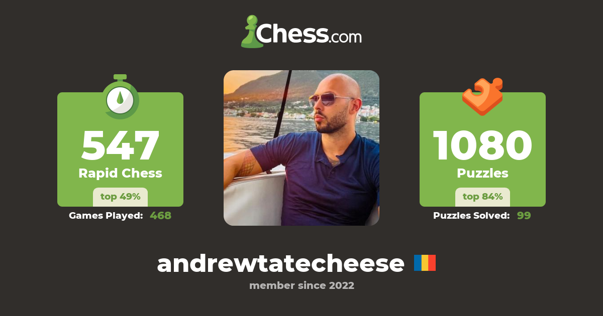 Andrew Tate (andrewtatecheese) - Chess Profile - Chess.com