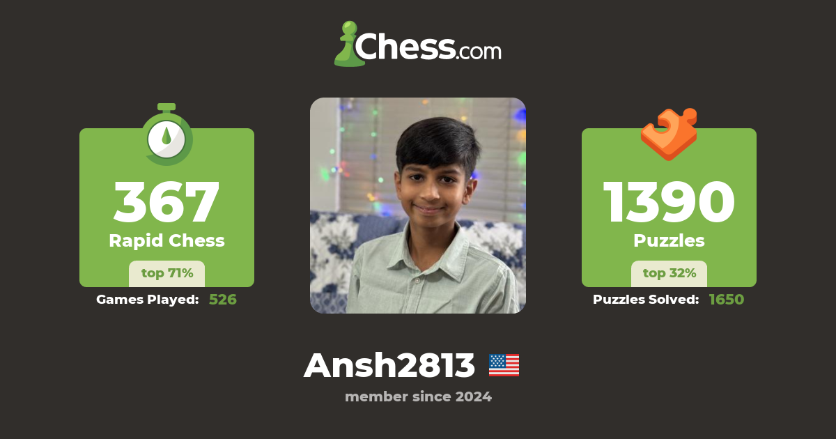 Adhyansh Sharma (Ansh2813) - Chess Profile - Chess.com