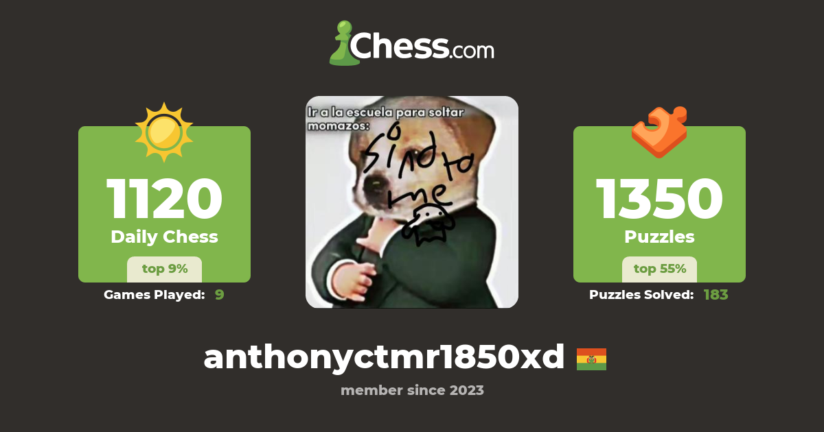 anthony coria condori (anthonyctmr1850xd) - Chess Profile - Chess.com