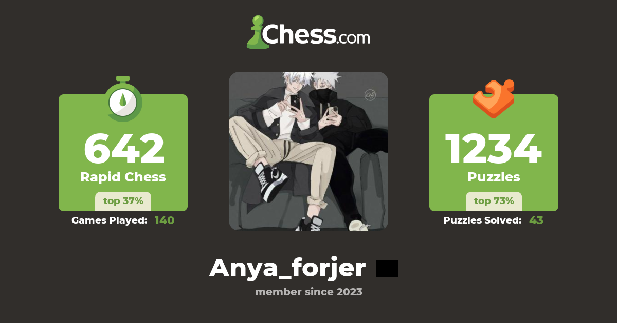 Gojo and Kakashi Gojo and Kakashi (Anya_forjer) - Chess Profile - Chess.com
