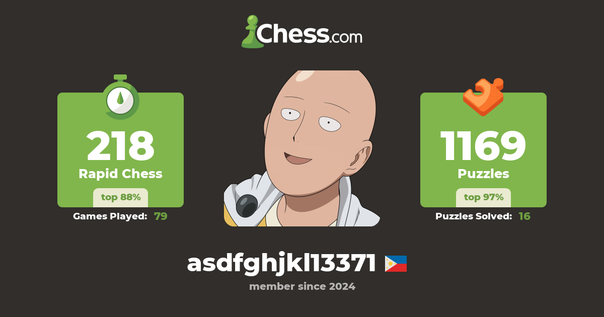 sadfasdf asdfasdf (asdfghjkl13371) - Chess Profile - Chess.com