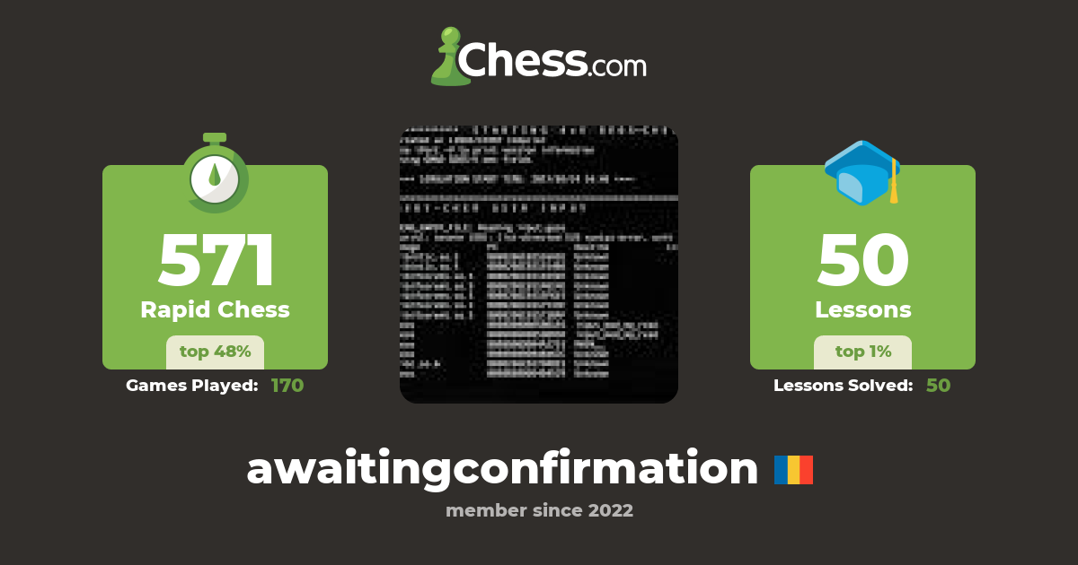 Awaiting Confirmation (awaitingconfirmation) - Chess Profile - Chess.com