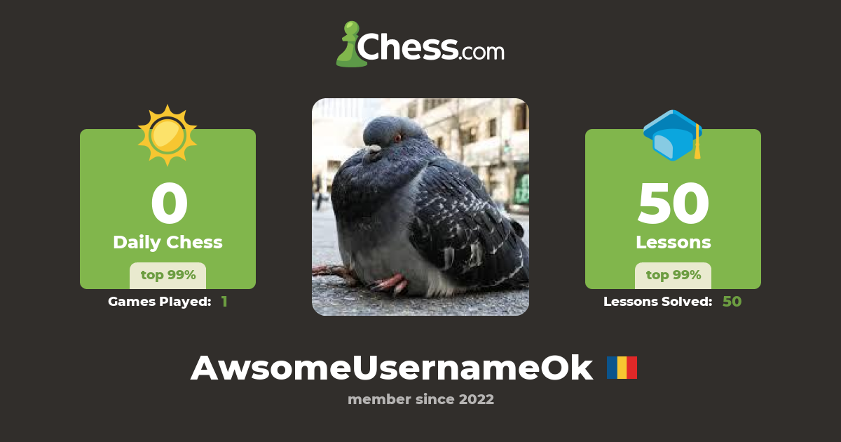 AwsomeUsernameOk - Chess Profile - Chess.com