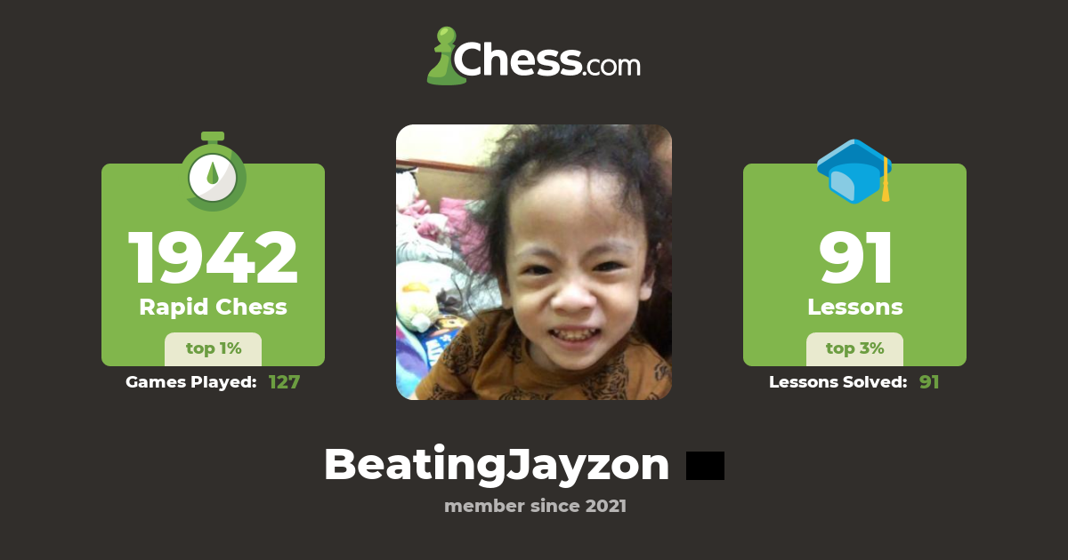 Beat Jayzon (BeatingJayzon) - Chess Profile - Chess.com