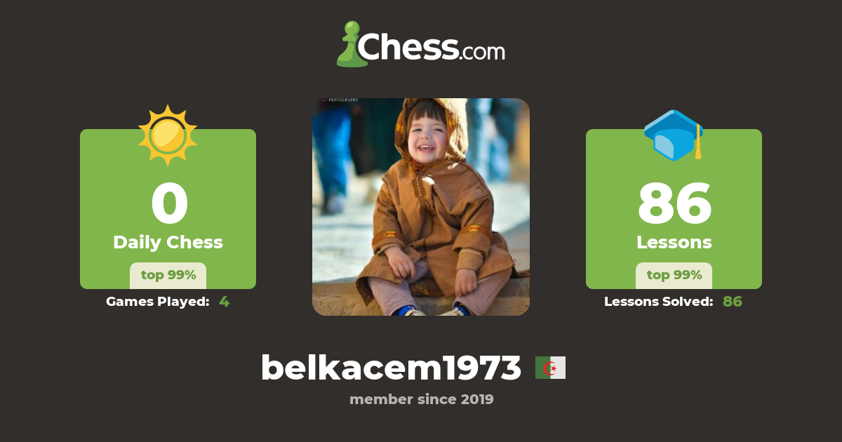 Garah Belkacem (belkacem1973) - Chess Profile - Chess.com