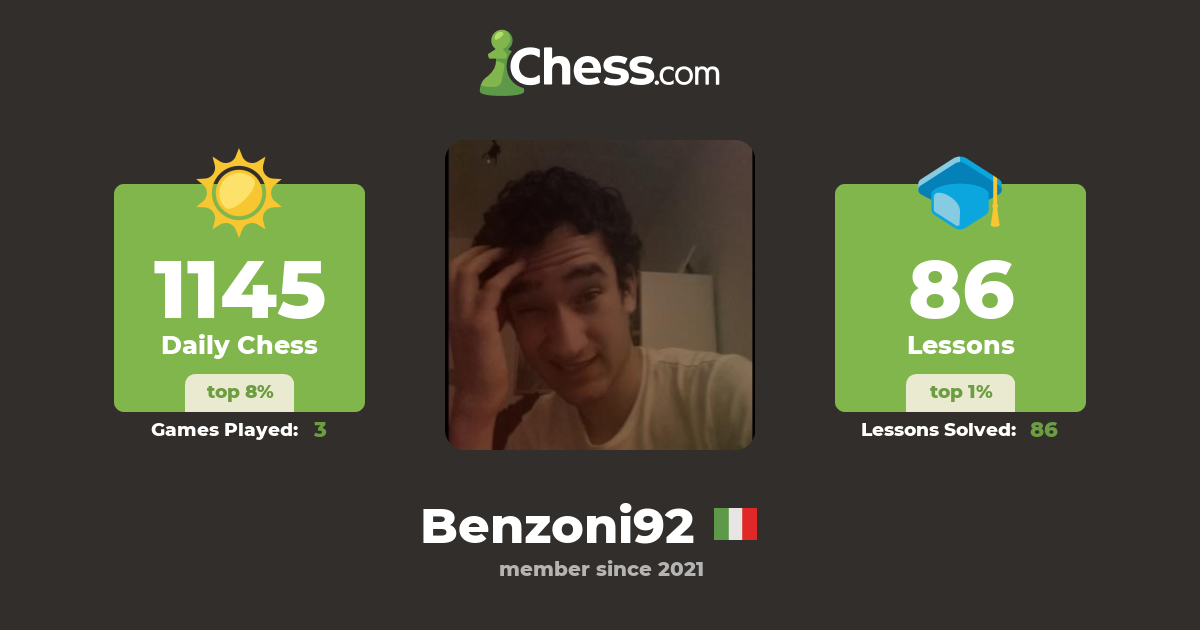 Bruno Benzoni (Benzoni92) - Chess Profile - Chess.com