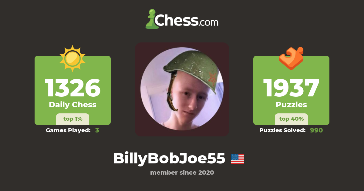 BillyBobJoe55 - Chess Profile - Chess.com
