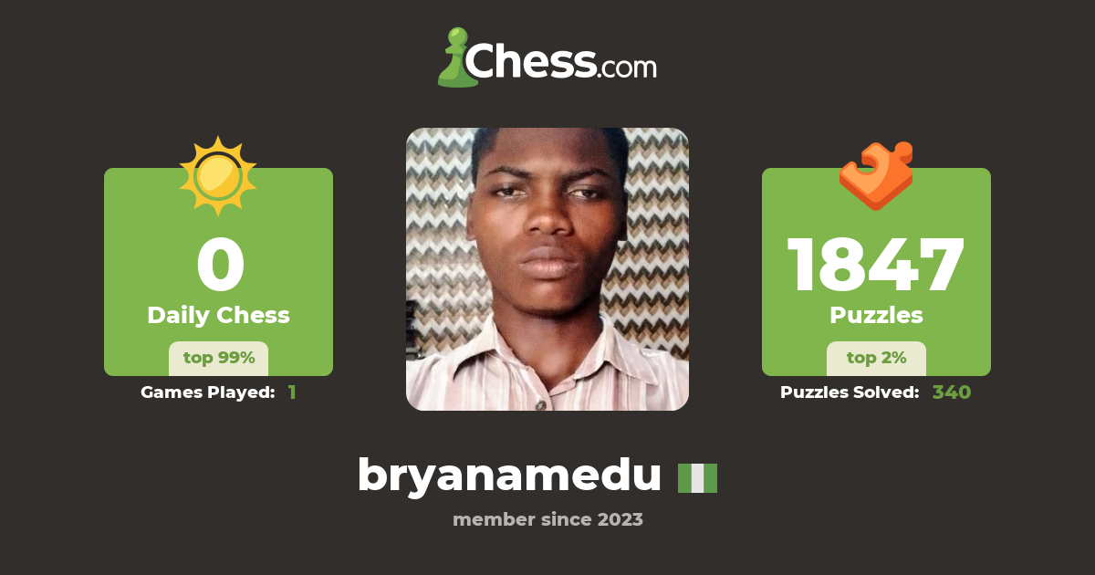 Bryan Amedu (bryanamedu) - Chess Profile - Chess.com