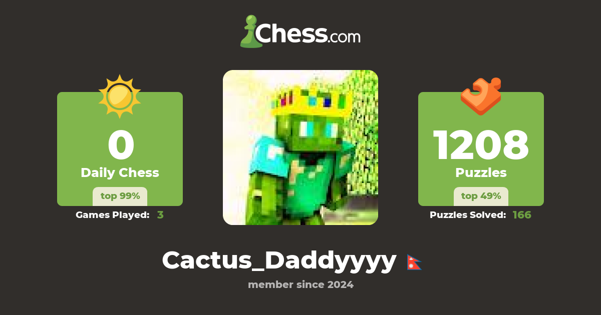 Cactus Daddy (Cactus_Daddyyyy) - Chess Profile - Chess.com