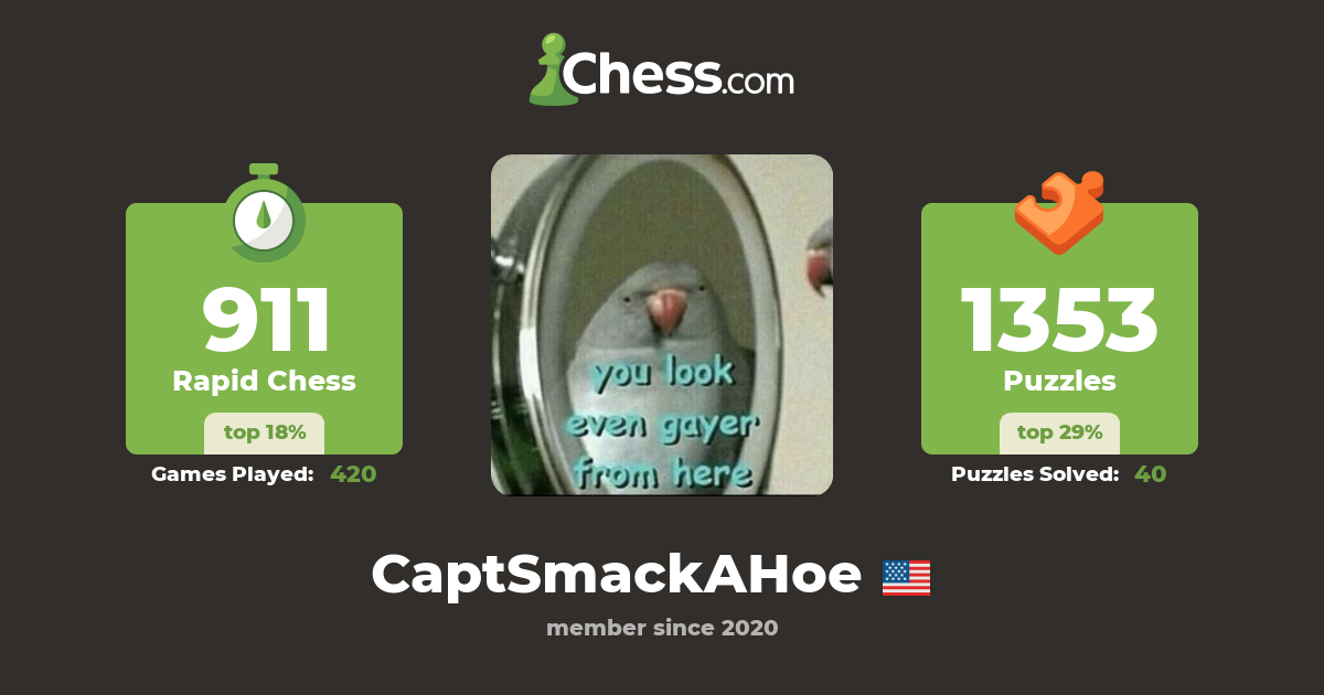 Justice Bourquein (CaptSmackAHoe) - Chess Profile - Chess.com