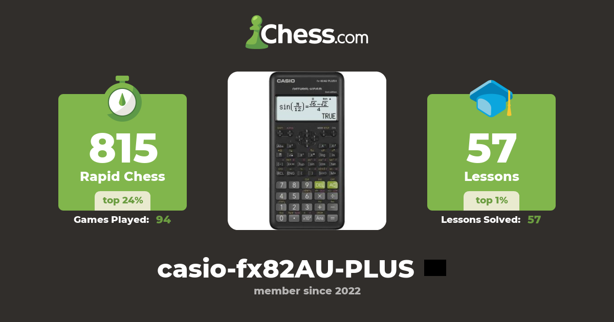 casio-fx82AU-PLUS - Chess Profile - Chess.com
