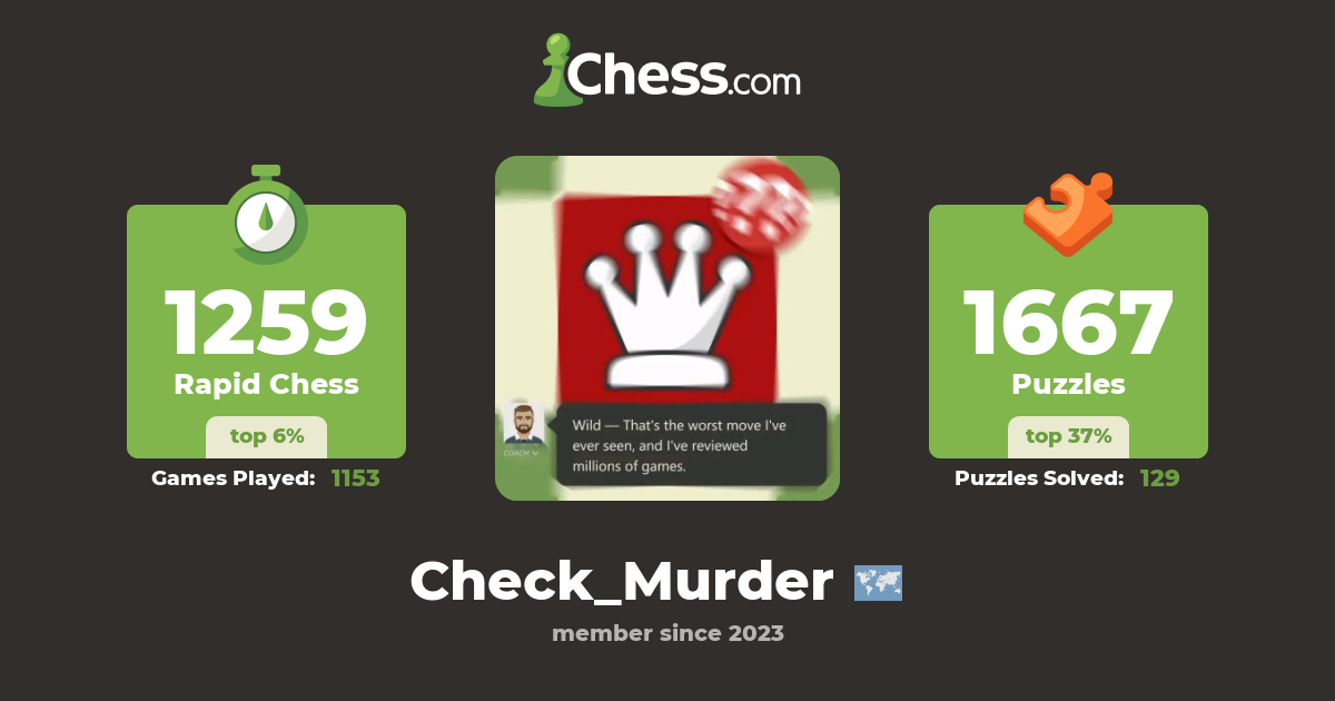 Check_Murder - Chess Profile - Chess.com