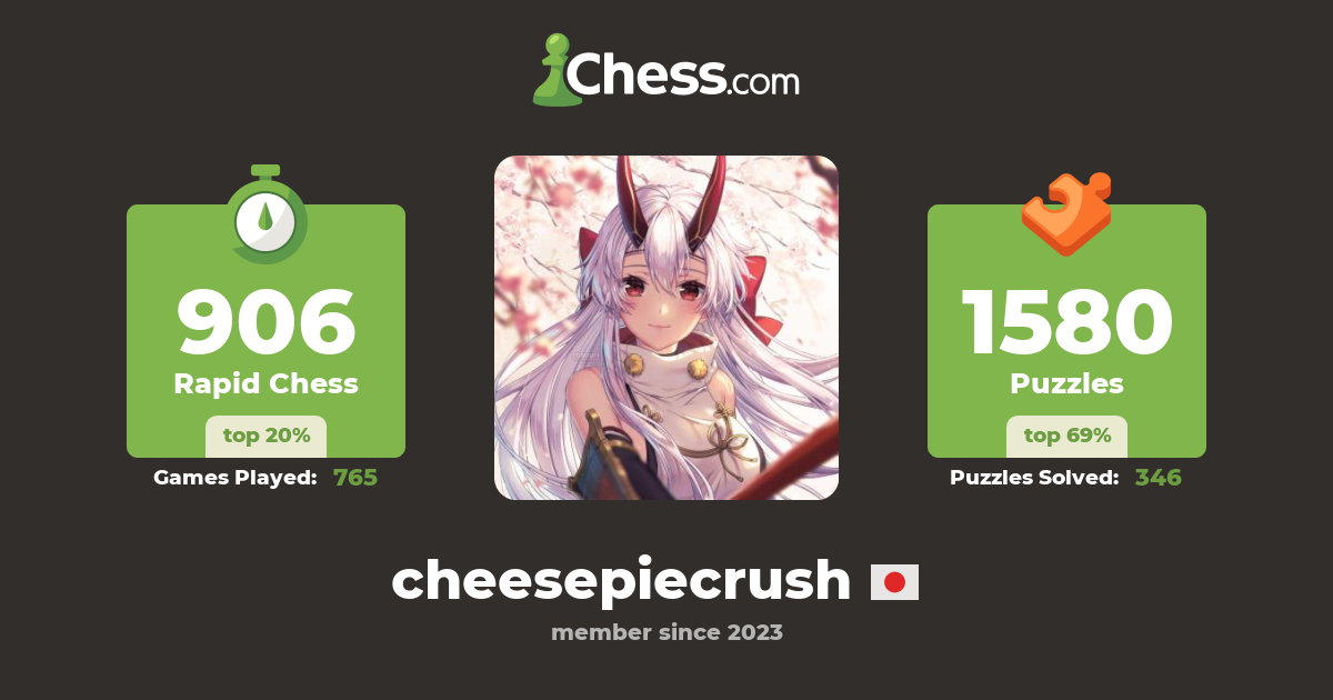 Pie Cheese かわいい (cheesepiecrush) - Chess Profile - Chess.com
