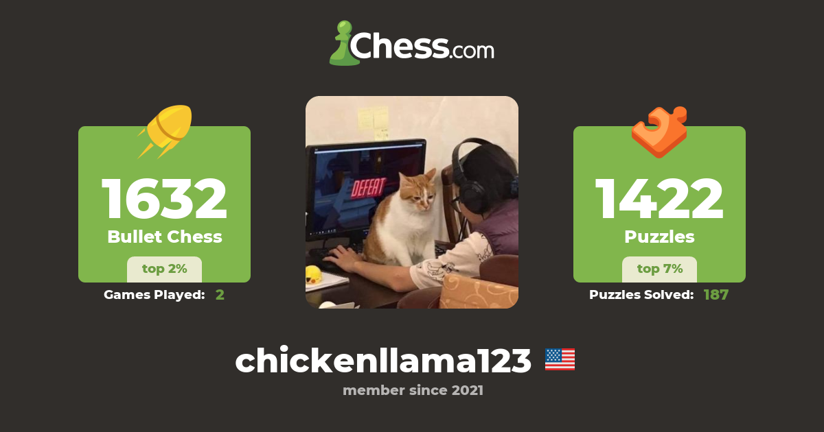 chicken llama (chickenllama123) - Chess Profile - Chess.com