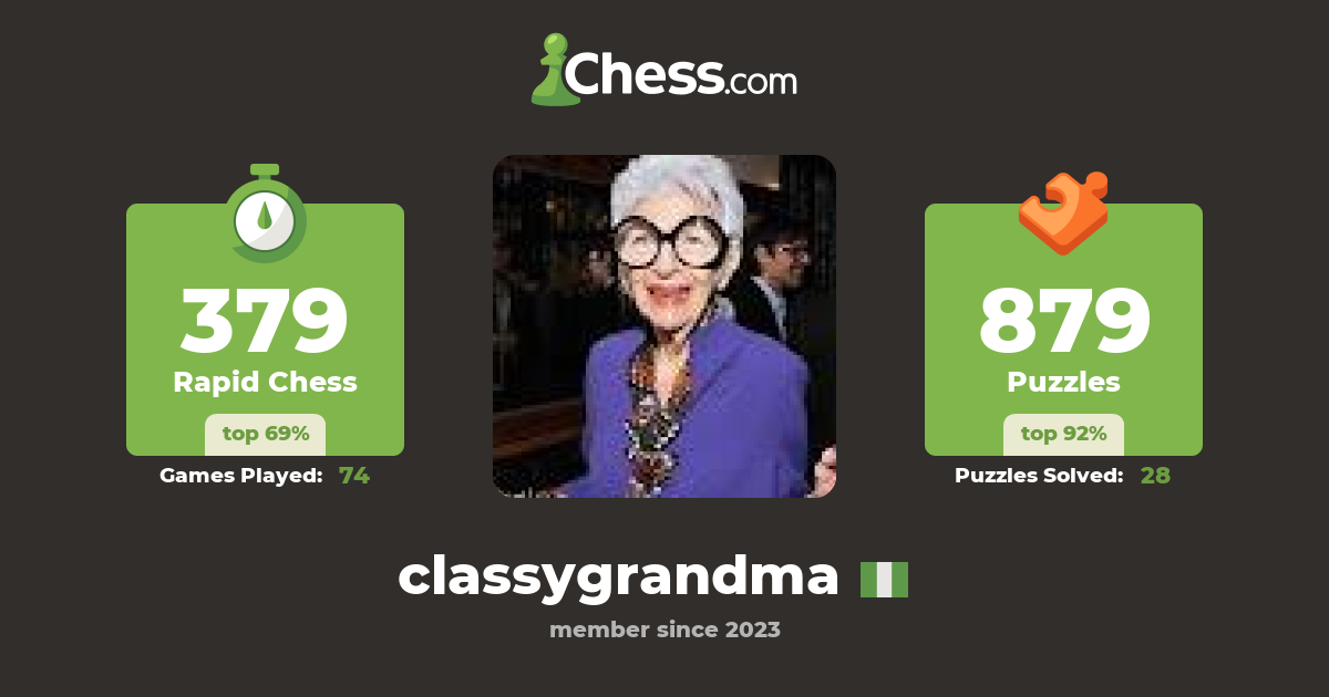Classy Grandma (classygrandma) - Chess Profile - Chess.com
