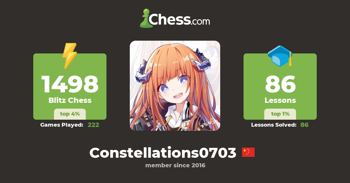飞宇 华 (Constellations0703) - Chess Profile - Chess.com