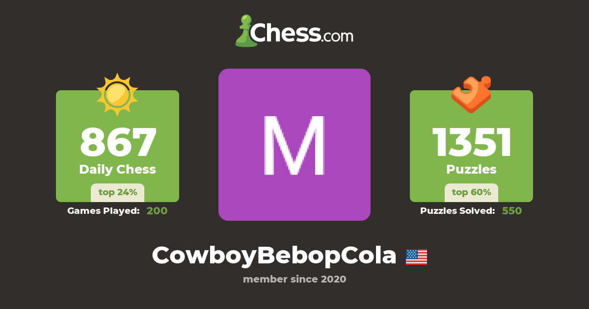 Cowboy BebopCola (CowboyBebopCola) - Chess Profile - Chess.com