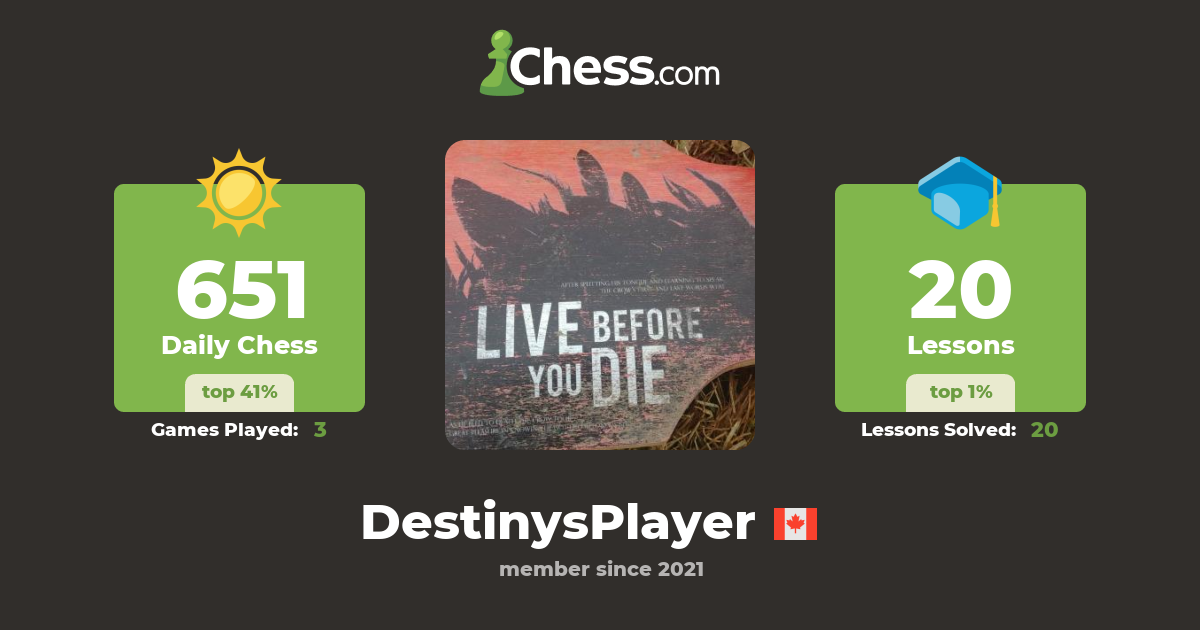 Nick Towns-piry (DestinysPlayer) - Chess Profile - Chess.com