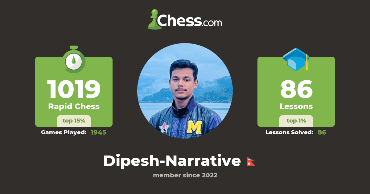 Dipesh-Narrative - Chess Profile - Chess.com