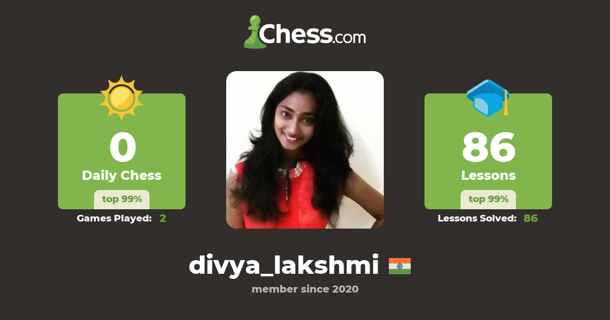 Divya Lakshmi (divya_lakshmi) - Chess Profile - Chess.com