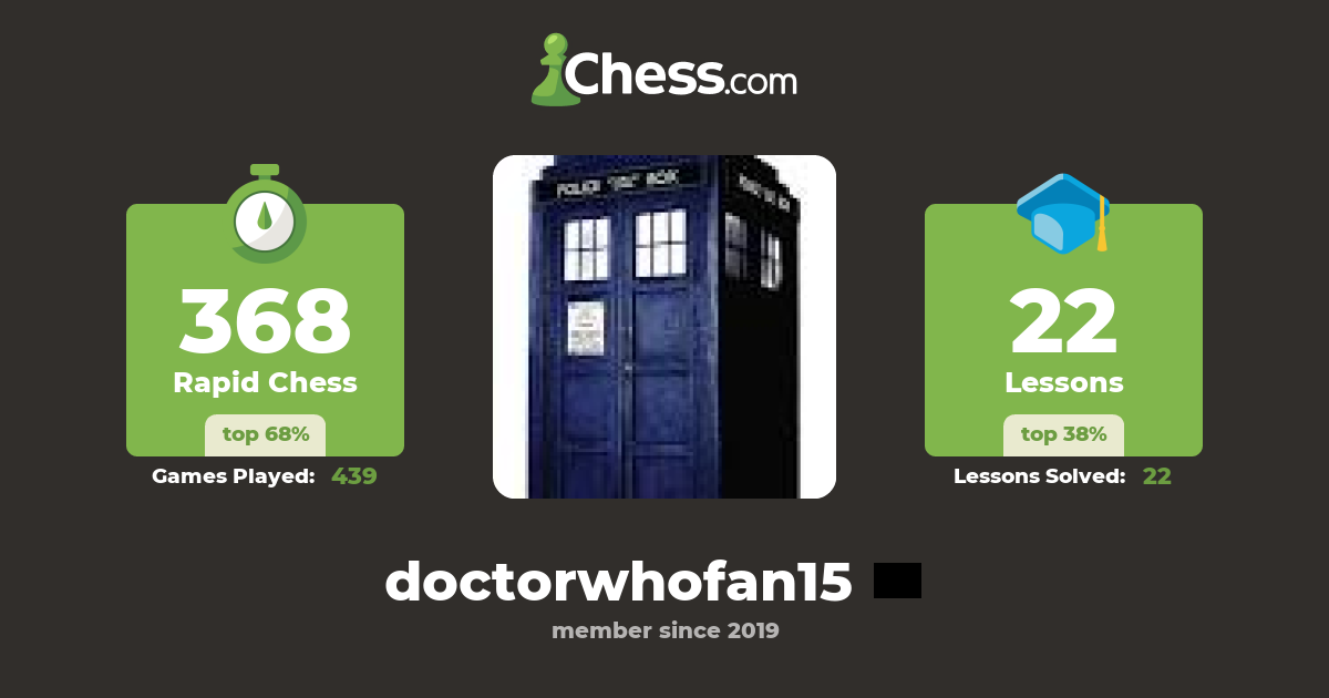 Doctor Who Fan (doctorwhofan15) - Chess Profile - Chess.com