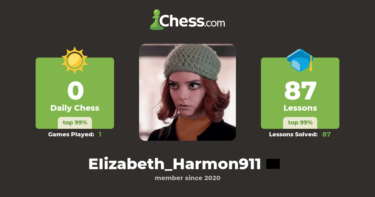 Beth Harmon (EIizabeth_Harmon911) - Chess Profile - Chess.com