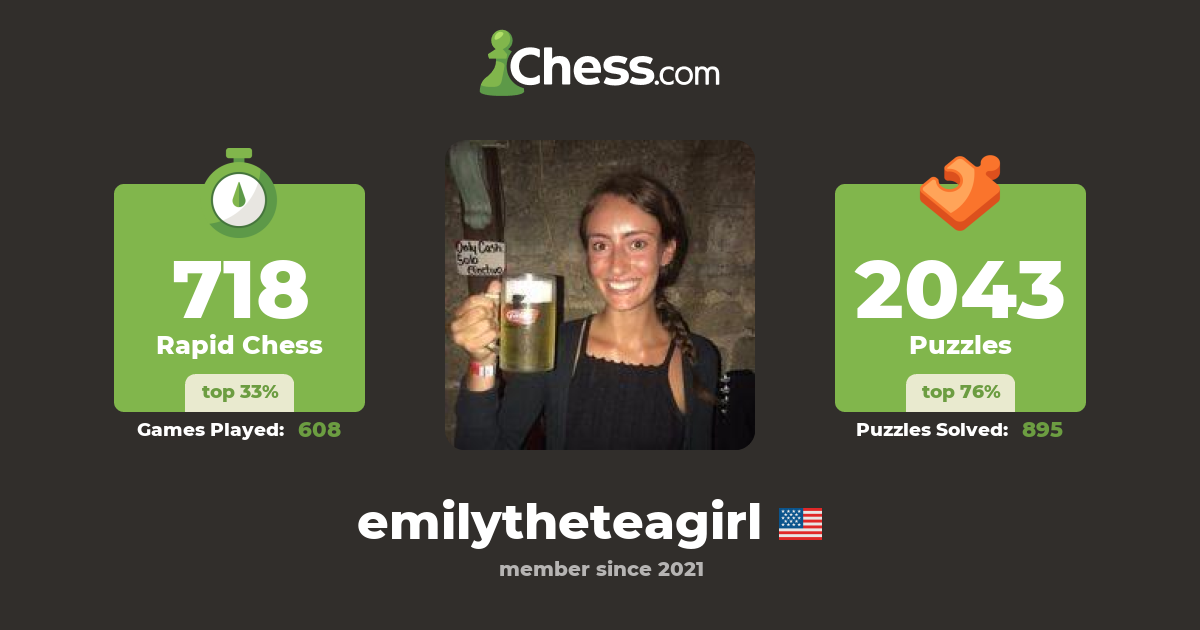 Emily Jennings (emilytheteagirl) - Chess Profile - Chess.com