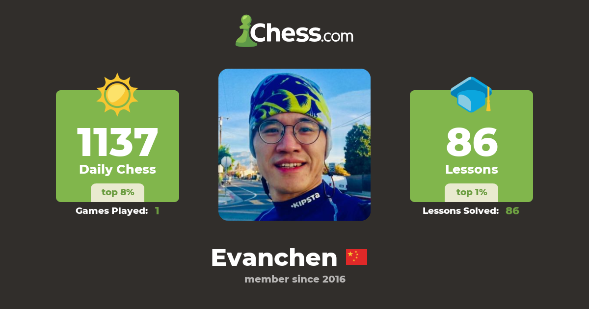 Evan Chen (Evanchen) - Chess Profile - Chess.com