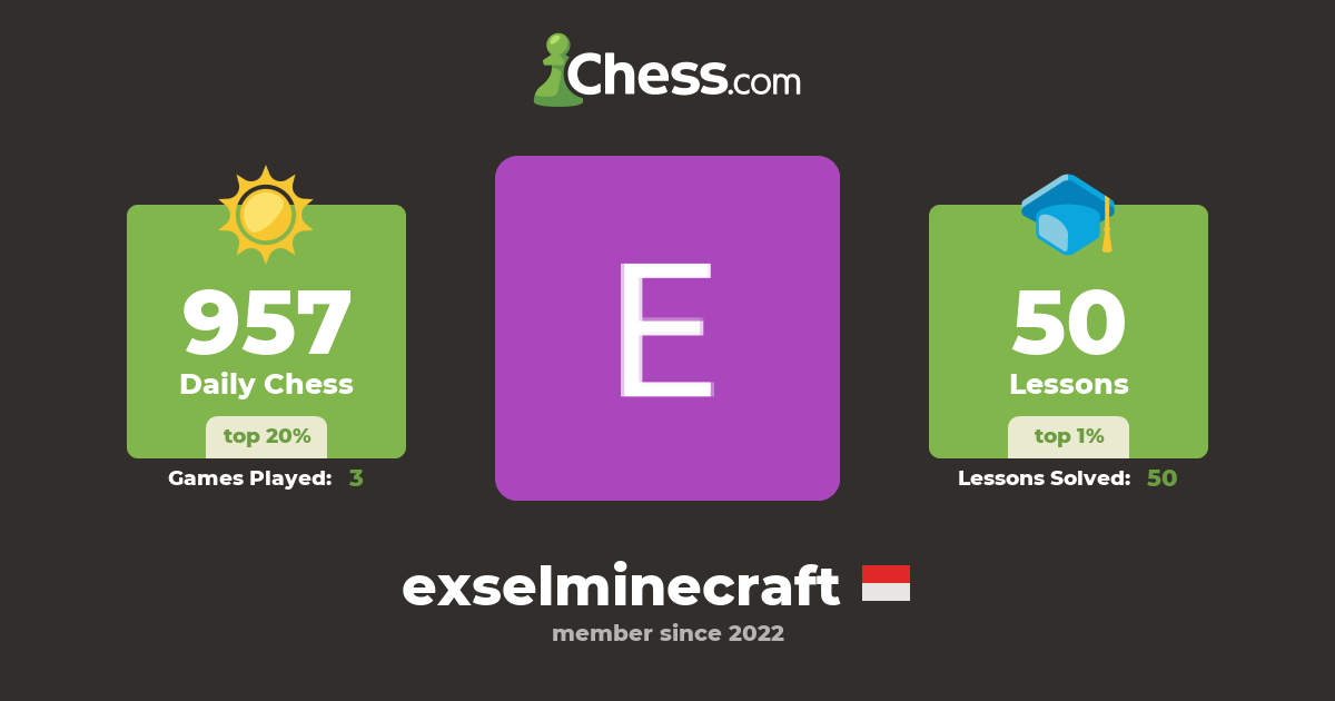 Exsel Minecraft (exselminecraft) - Chess Profile - Chess.com