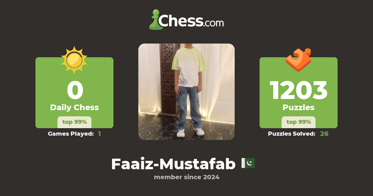 Faaiz Mustafa (Faaiz-Mustafab) - Chess Profile - Chess.com